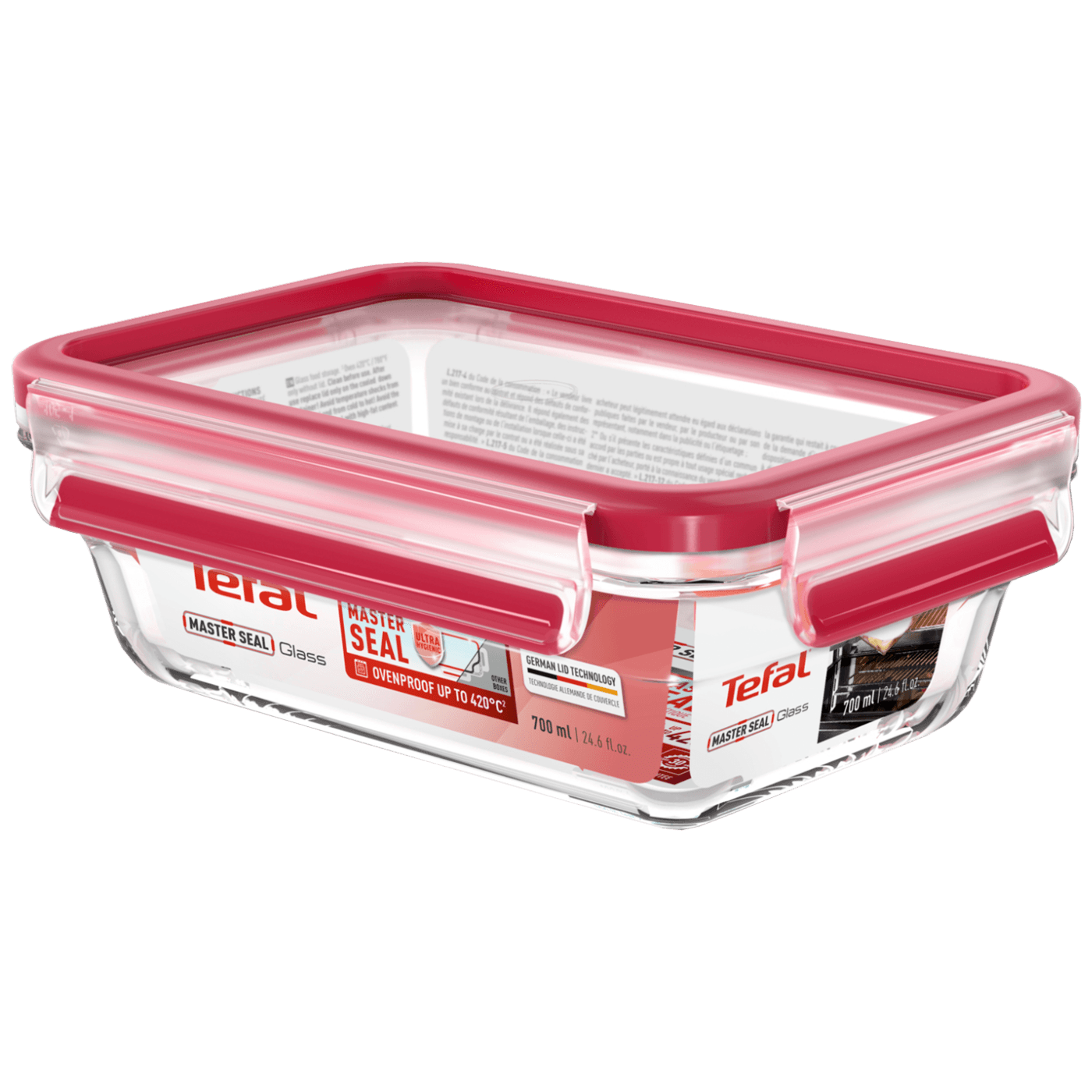 Staklena posuda sa poklopcem, 0.7 lit., MasterSeal Glass - Tefal ...