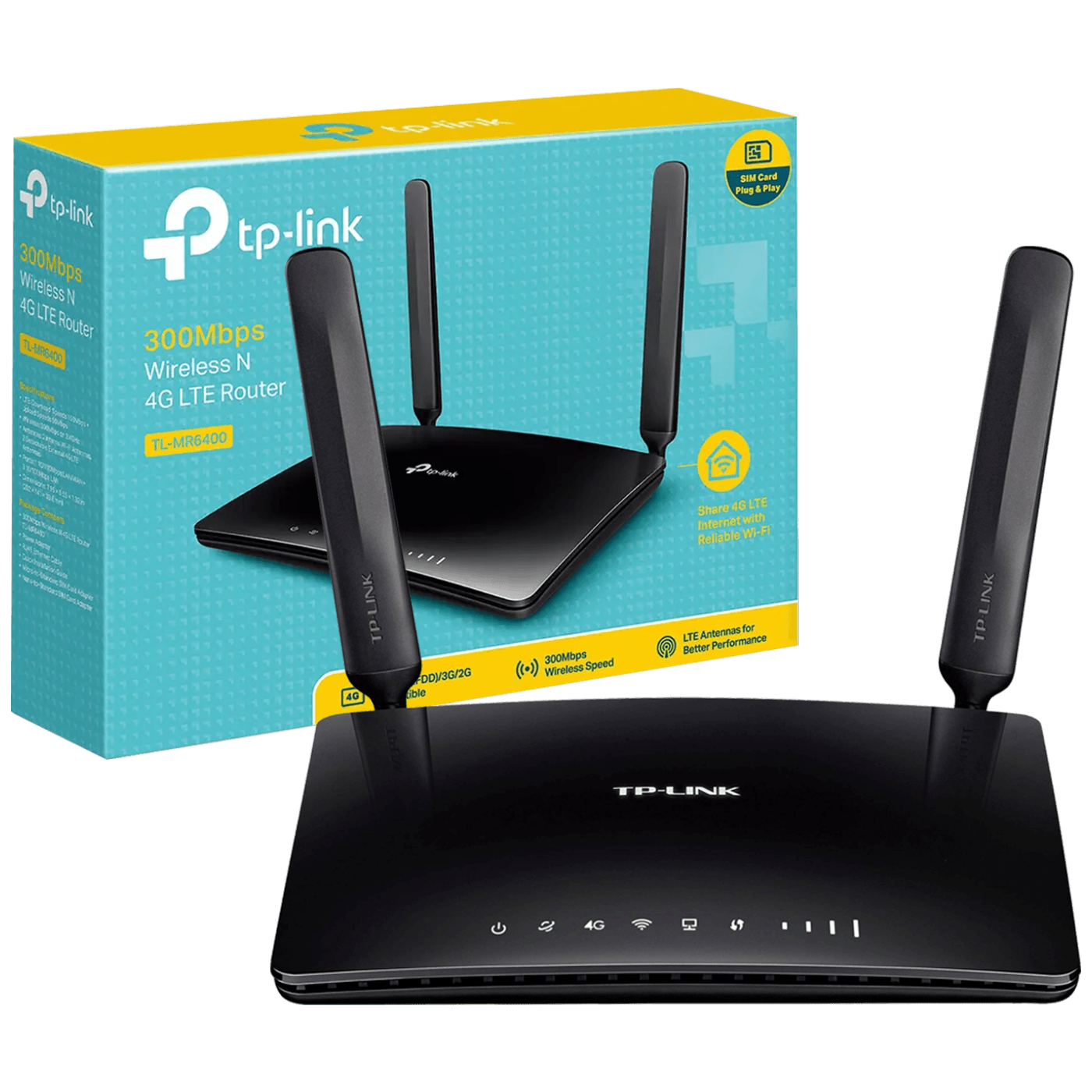 3G/4G LTE Wireless N Router, 4 porta, microSIM slot, 300Mbps - TP-LINK ...