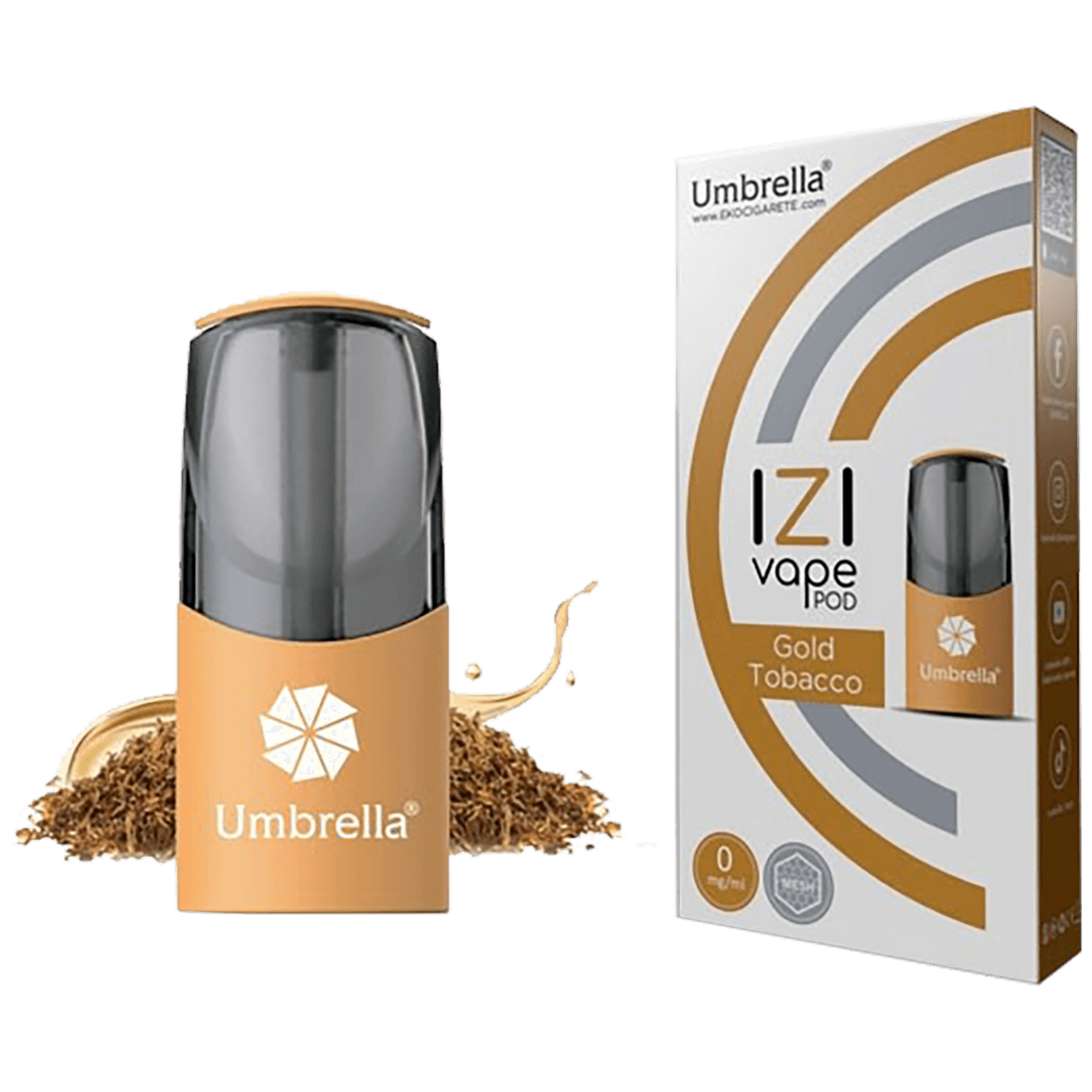 Tekučina za e-cigarete, Izi Vape Pod Gold Tobacco 20mg - Umbrella | E ...
