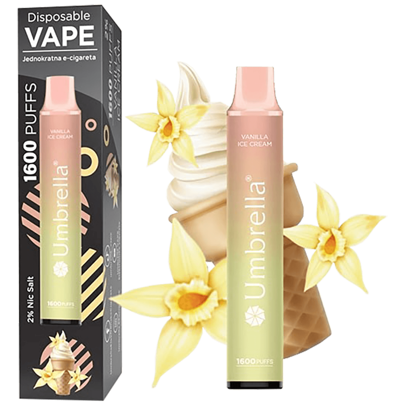 Cigareta elektronska, jednokratna, Vanilla Ice Cream 20mg - Umbrella ...
