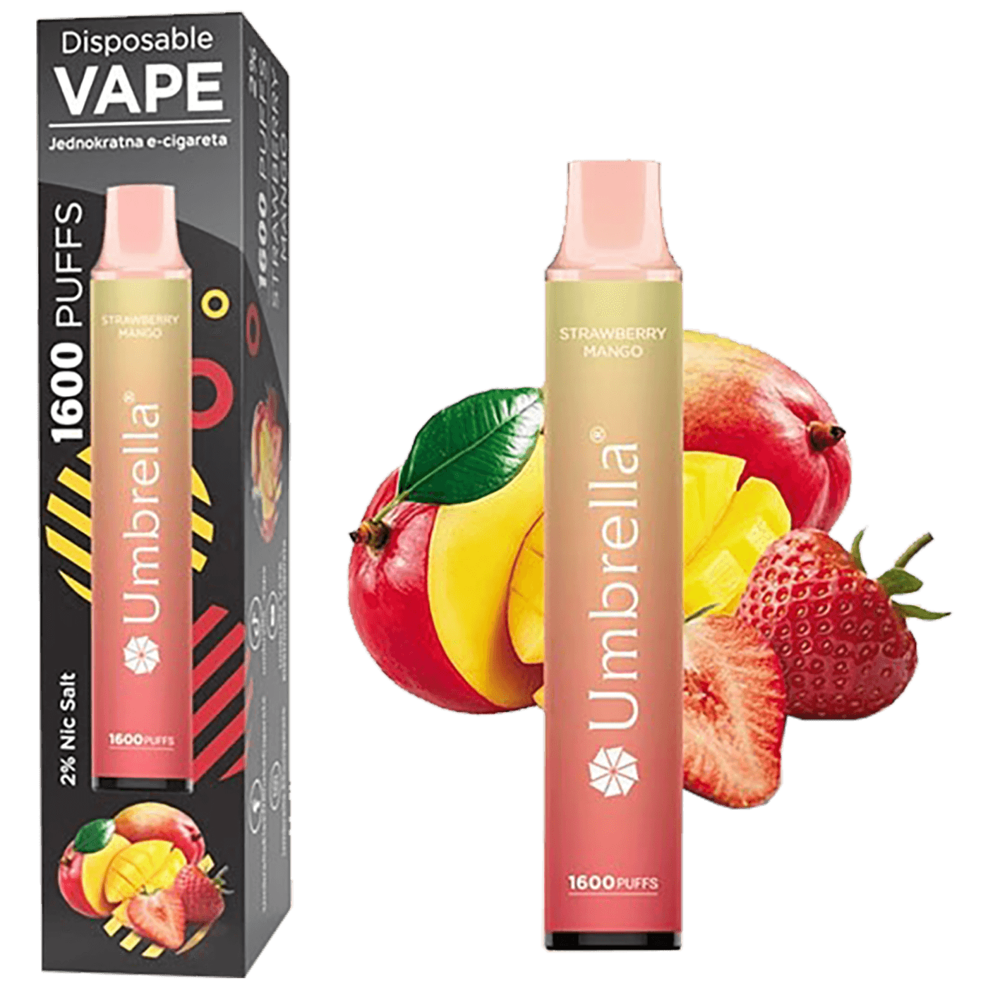 Cigareta elektronska, jednokratna, Strawberry Mango 20mg - Umbrella | E ...